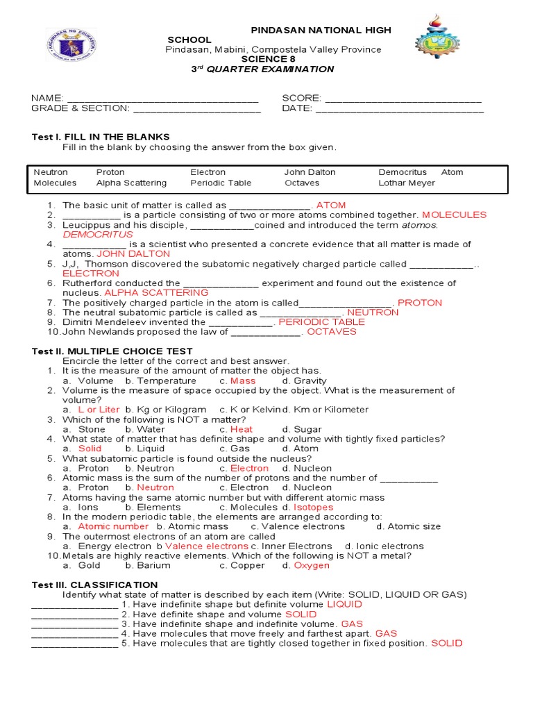 Science 8 3RD Quarter | PDF