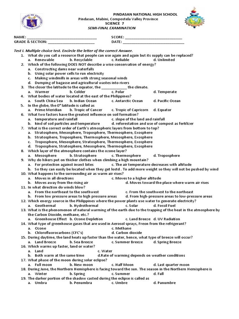 Science 7 4TH Quarter | PDF | Social Science | Science & Mathematics