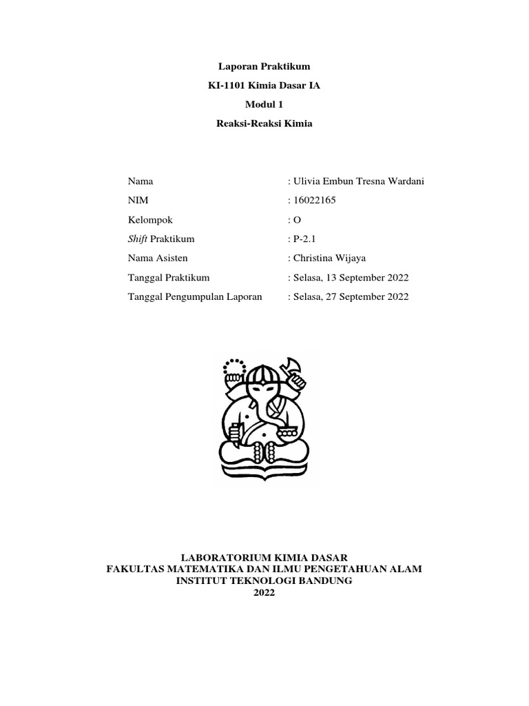 Laprak Modul 1 (Ulivia Embun) | PDF | Sains & Matematika