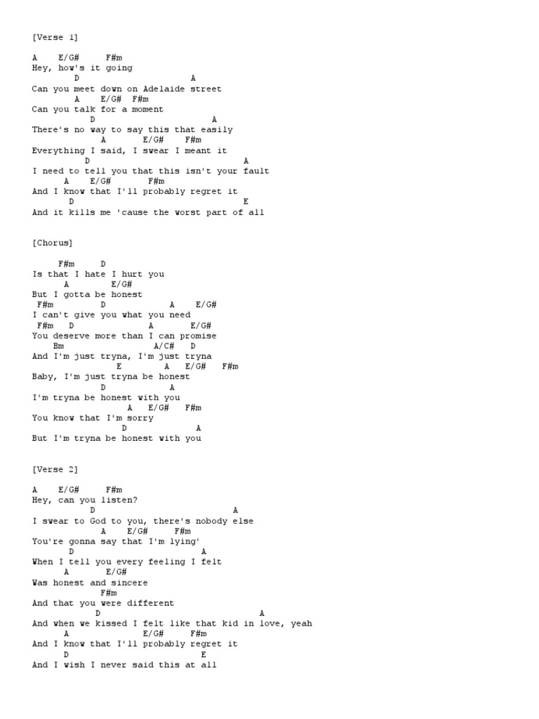 Shawn Mendes - Honest Lyrics | PDF | Song Structure | Songs