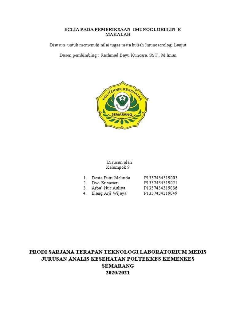 Kel 9 ECLIA Pada Pemeriksaan IgE | PDF