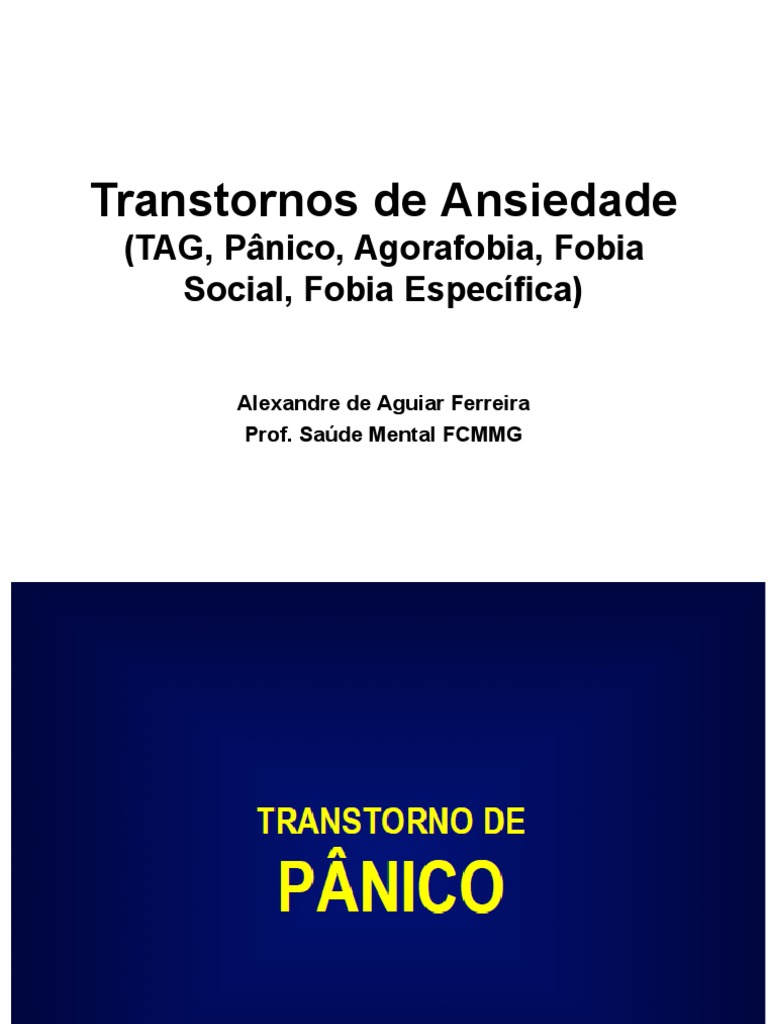 Transt. Ansiedade (TAG, Pânico, Fobias) - CMMG | PDF
