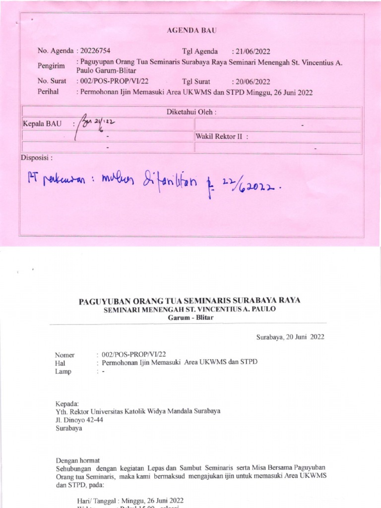 Disposisi Rektor | PDF