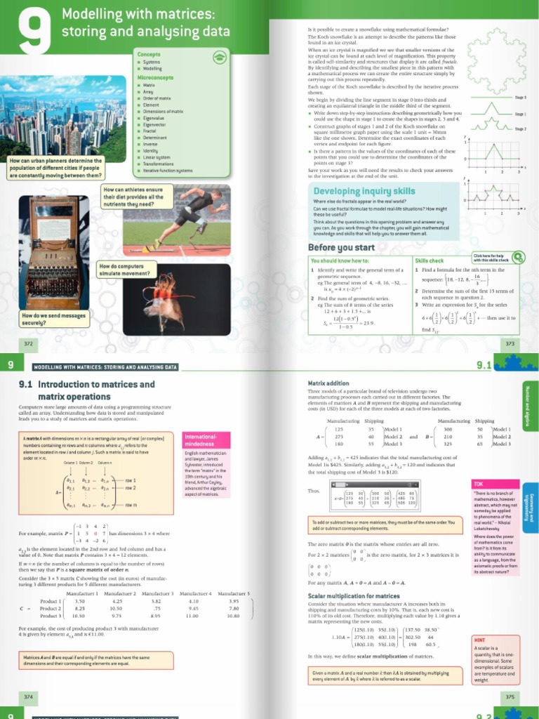 Application HL Oxford CH 9 | PDF | Matrix (Mathematics) | Eigenvalues And Eigenvectors