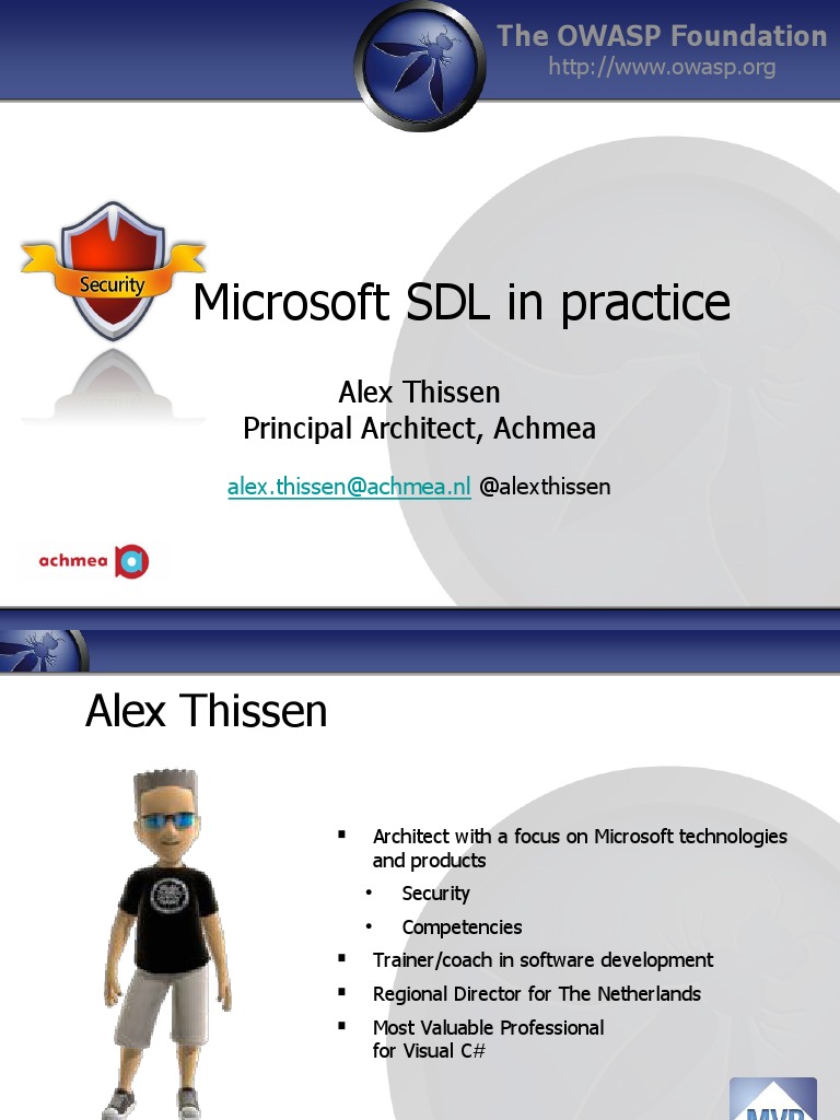 Microsoft SDL for Architects | PDF | Application Software | Software ...
