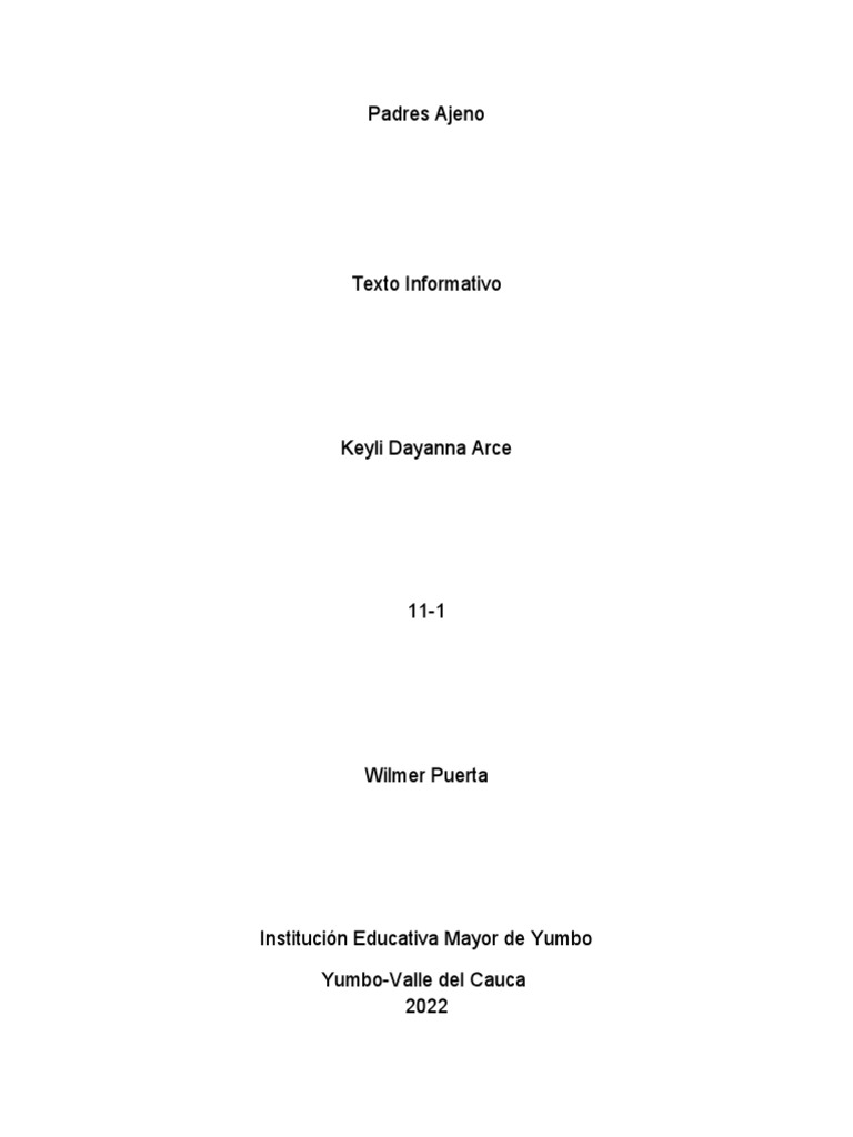 Padres-Ajenos Resumen | PDF