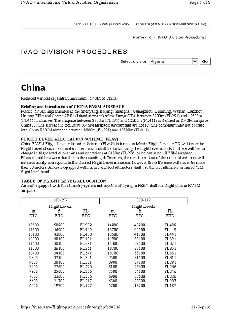 China RVSM | Download Free PDF | Air Traffic Control | Instrument ...