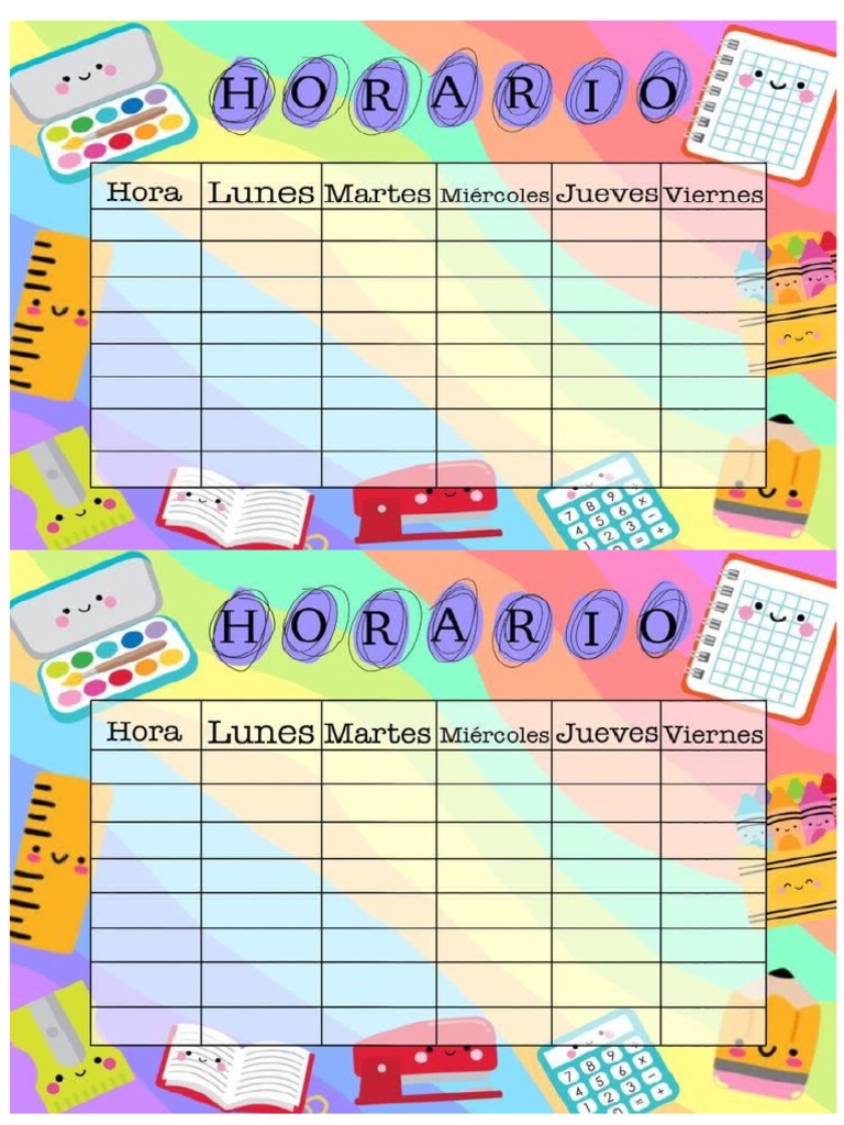 Formato de Horario | PDF