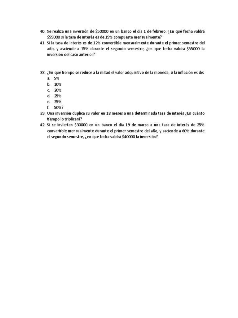 Ejercicios 38,39,40,41,42 | PDF