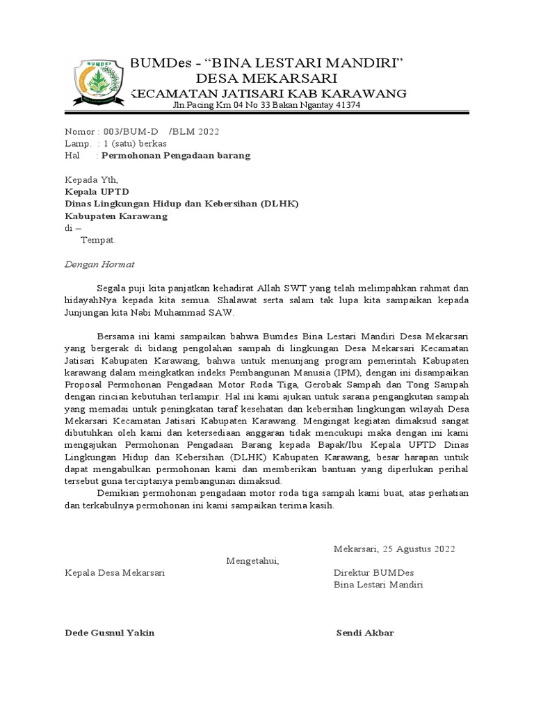 Proposal Bumdes | PDF