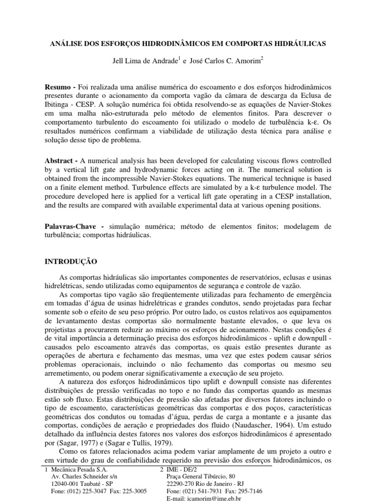 Comportas Esforços | PDF