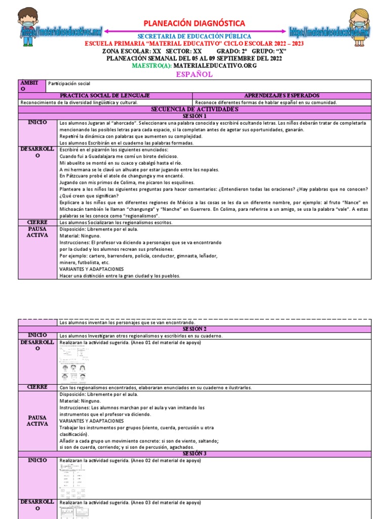 2° Sem2_Plan_y_Anexos_Material_Educativo | PDF