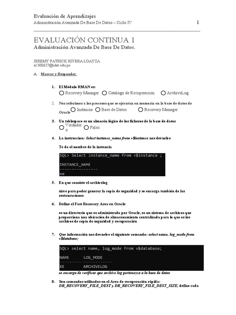 EVALUACIÓN CONTINUA 1 | PDF