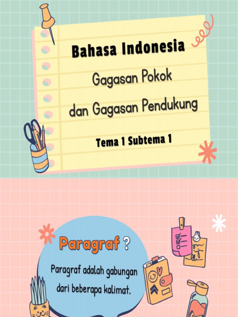 Gagasan Pokok Dan Gagasan Pendukung | PDF