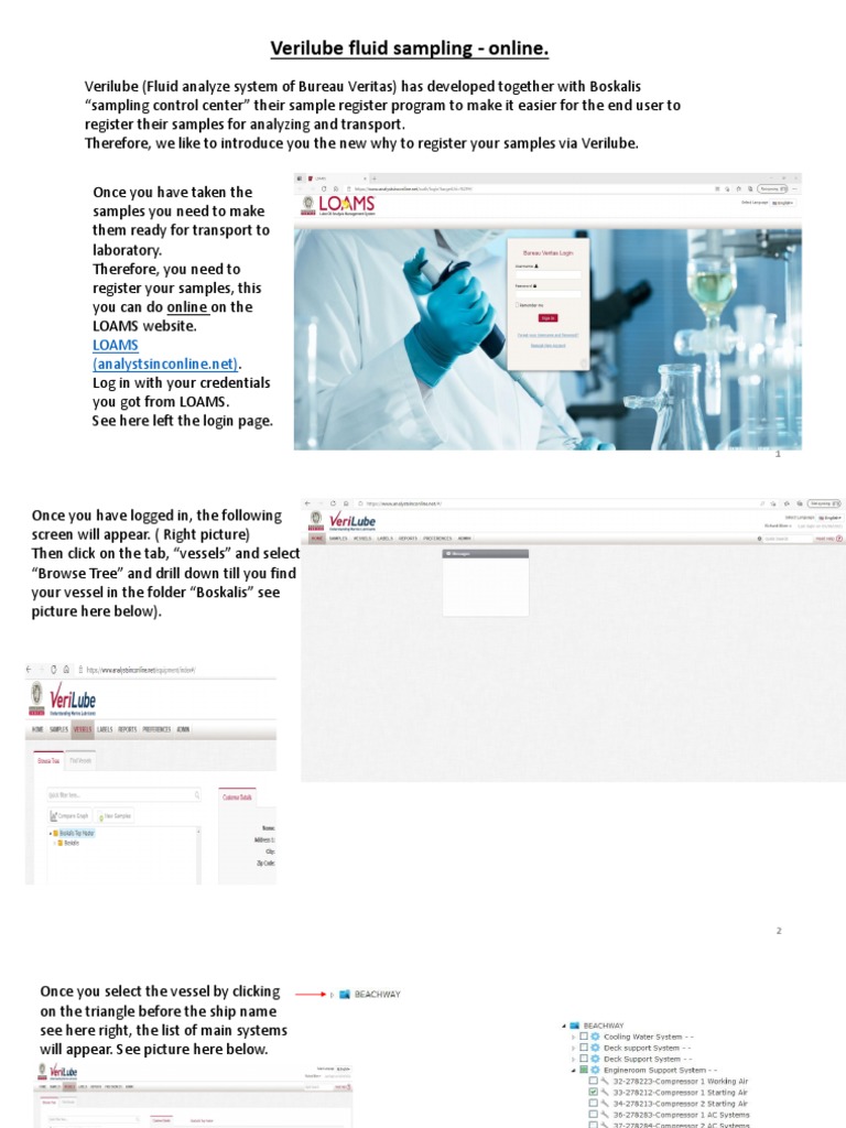 Verilube Fluid Sample Registration Guide | PDF | Login | Qr Code