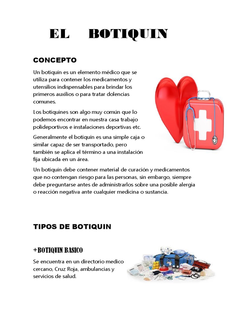El Botiquin | PDF | Primeros auxilios | Enfermedades y trastornos