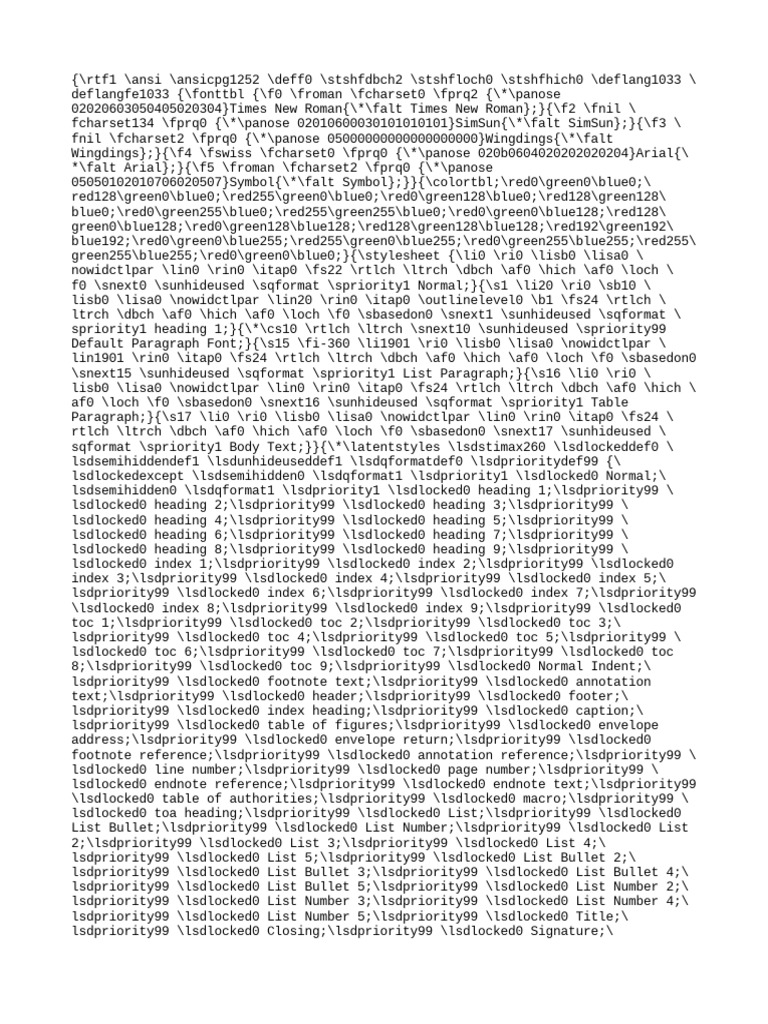 RTF Document Structure Guide | PDF
