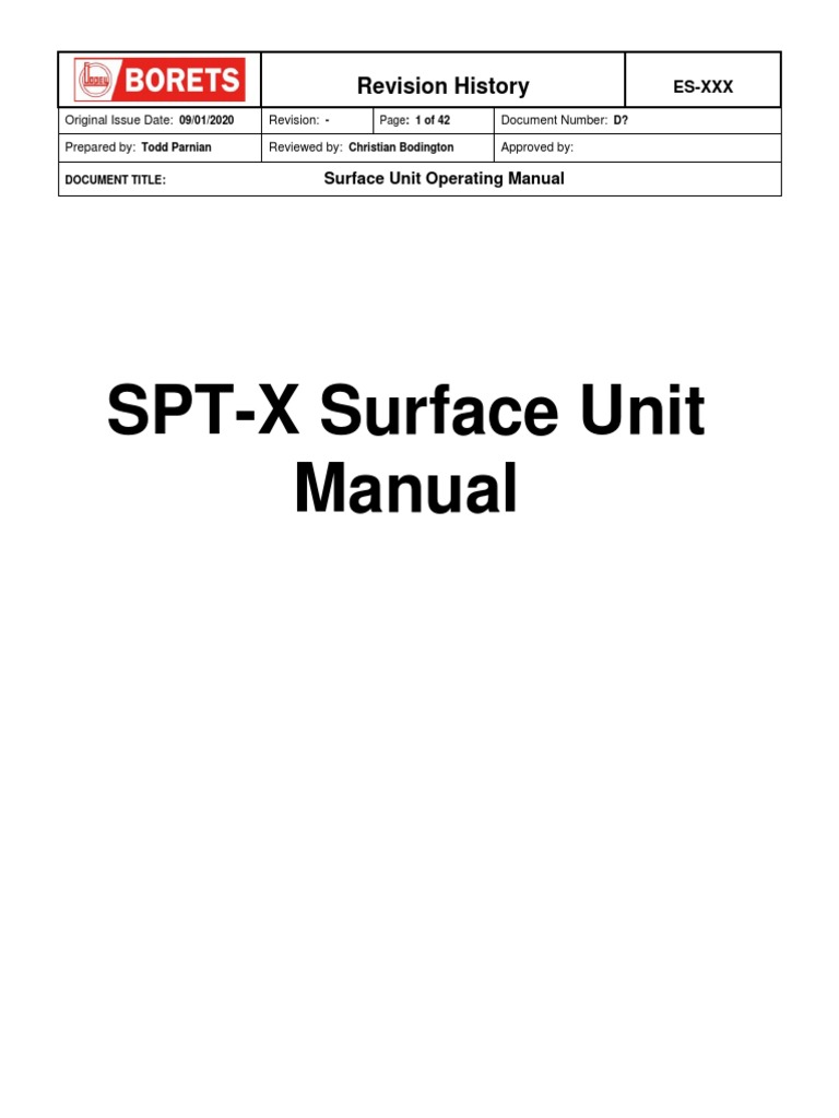 SPT-X Surface Unit Manual | PDF | Wi Fi | Power Supply