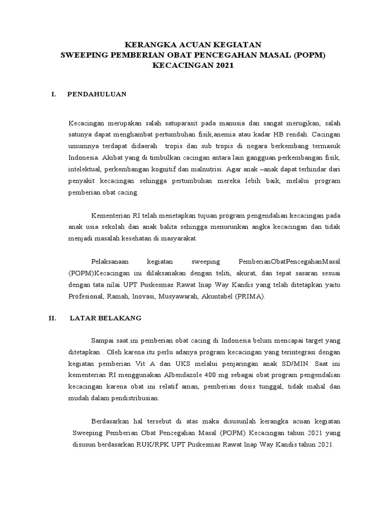 Kak Sweping Popm 2021 | PDF