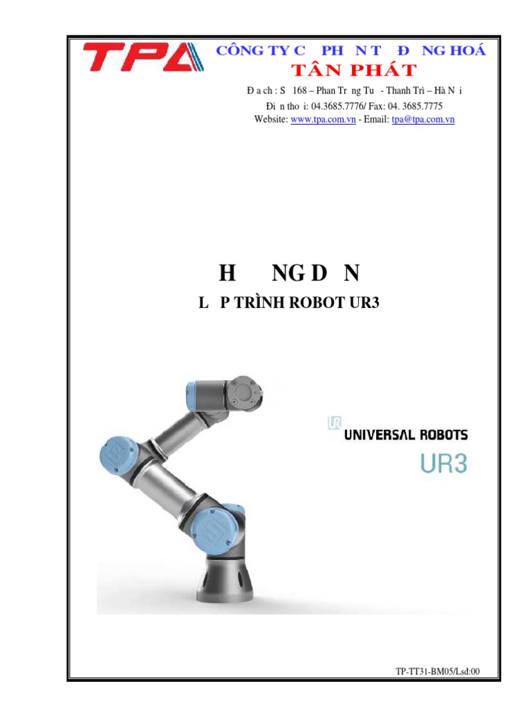 Huong Dan Lap Trinh Robot Ur3 Tai Lieu Sieu Hay Cong Bo Boi Cong Ty Tan Phat | PDF