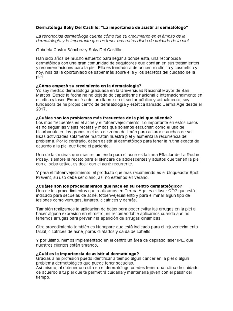 Entrevista Dra Soky | PDF | Ciencias de la Salud | Causas de la muerte