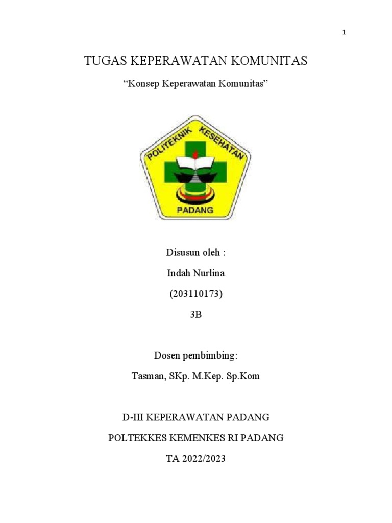 Tugas Keperawatan Komunitas 1 | PDF