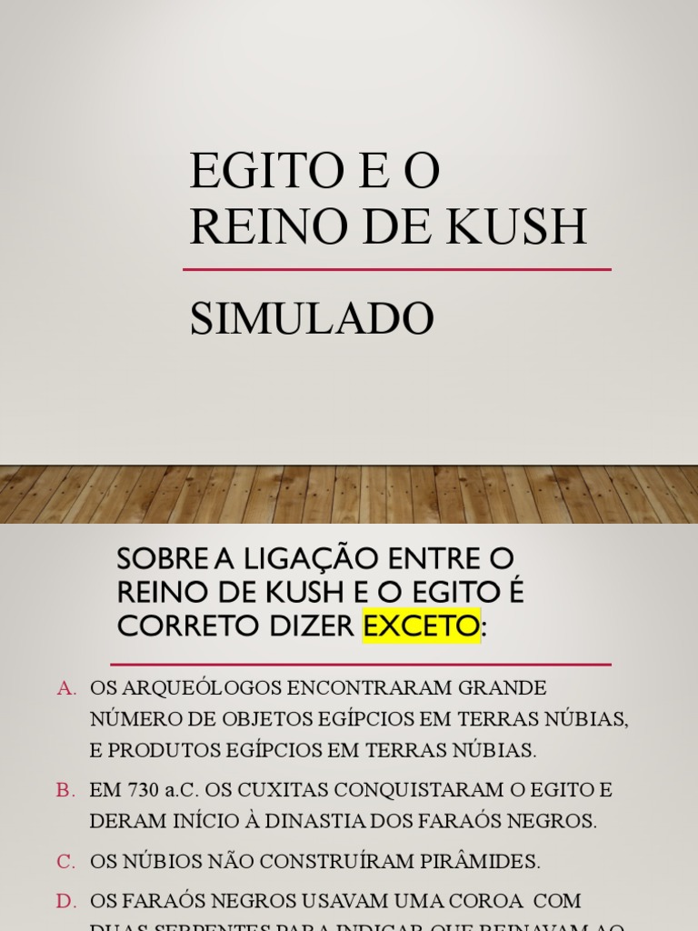 SLIDE Egito e o Reino de Kush | PDF