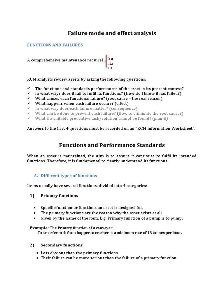 Failure Mode and Effect Analysis | PDF | Mechanical Engineering ...