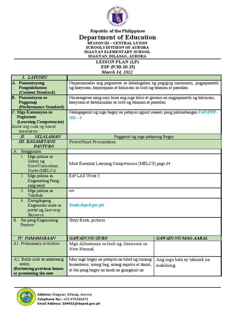 LP Esp-W6 Day 1 | PDF