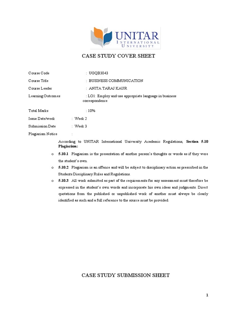 BUSINESS COMMUNICATION - CASE STUDY | PDF