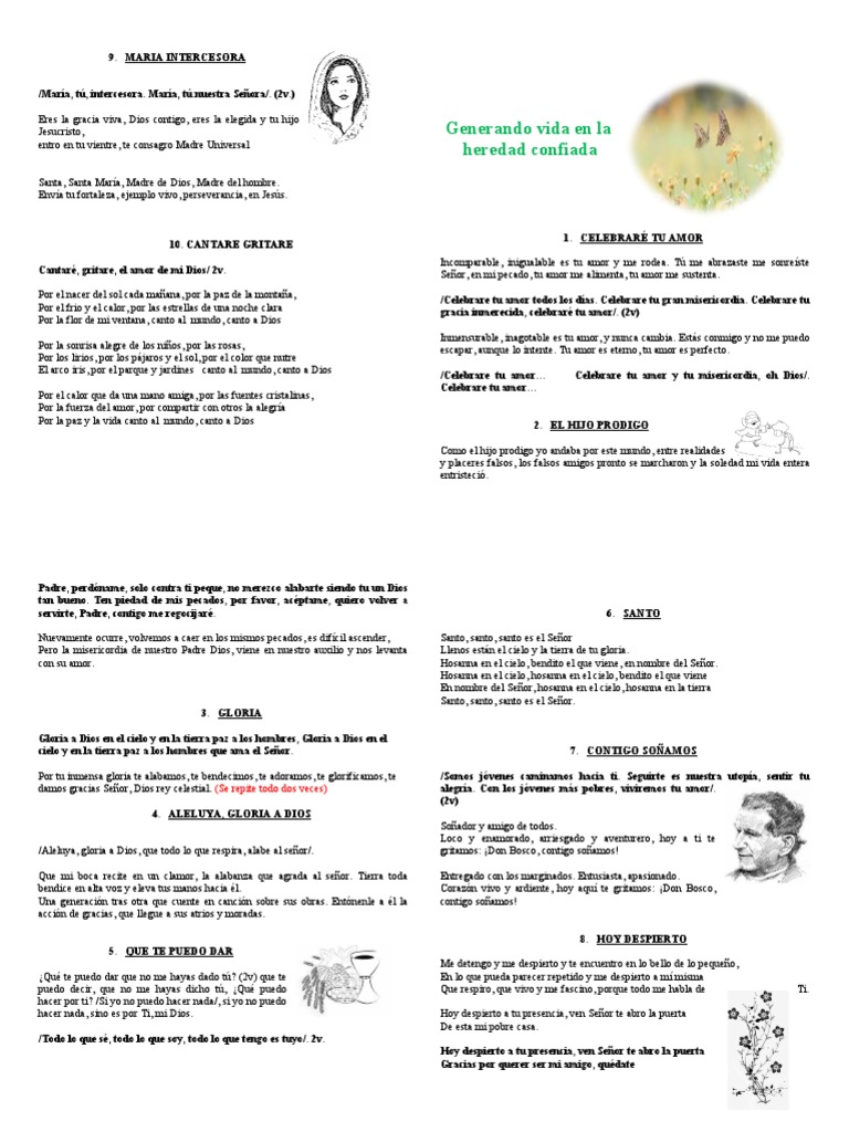 Cantos Para La Eucaristia Pdf María Madre De Jesús Amor