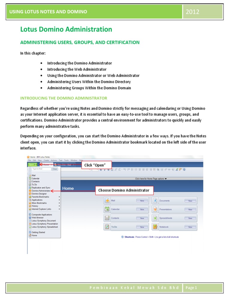 Lotus Domino Administration | PDF | World Wide Web | Internet & Web