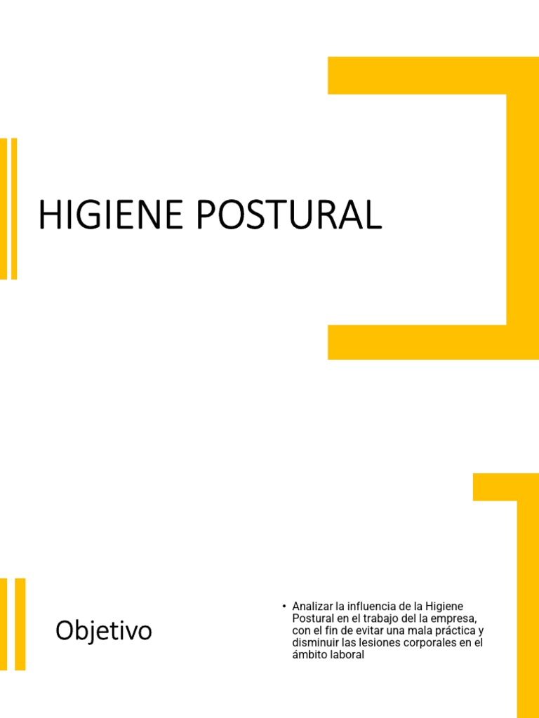 Presentacion Higiene Postural | PDF