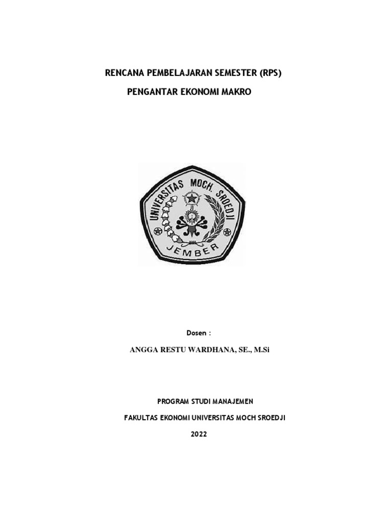 RPS - Pengantar Ekonomi Makro - Angga RW | PDF