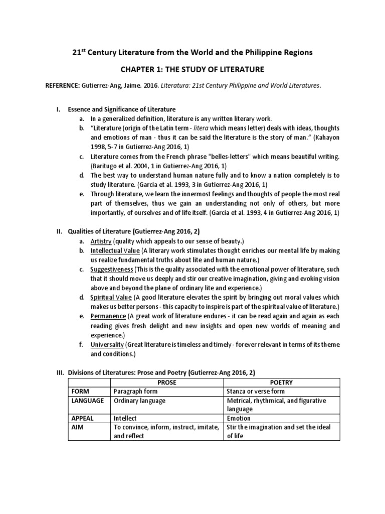 21st Century Literature Overview | PDF | Poetry | Narration