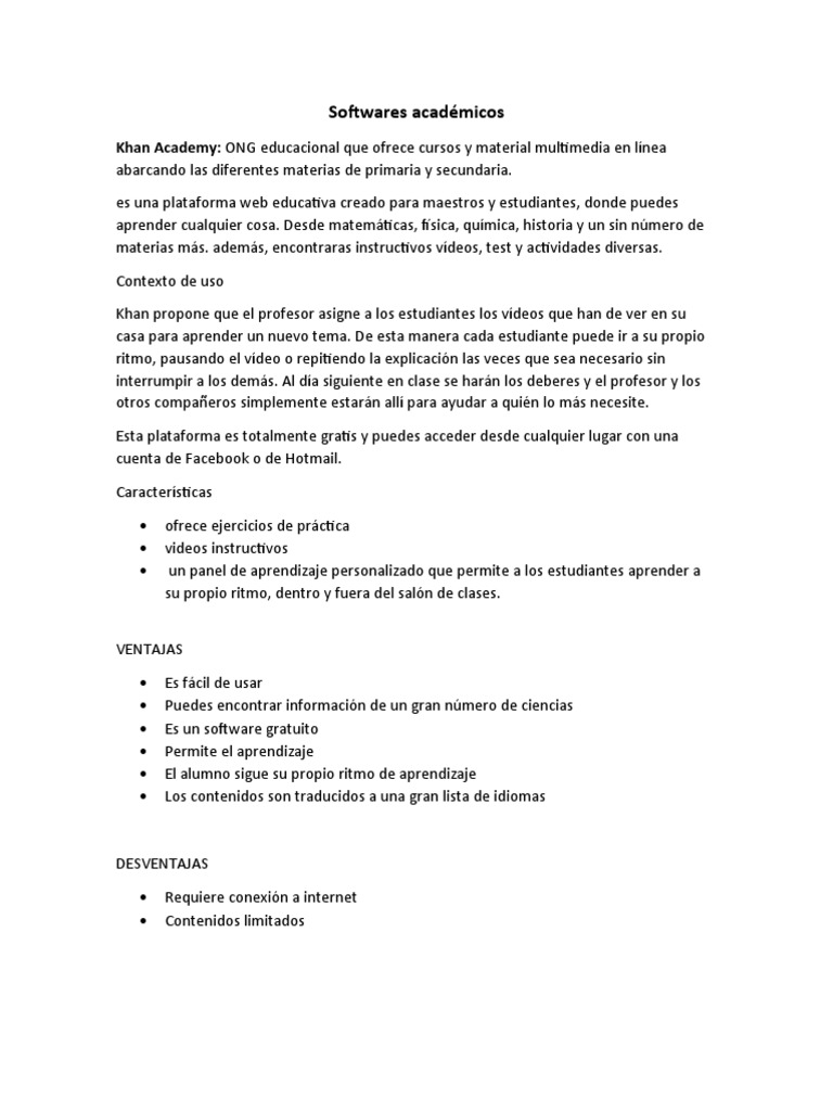 Software Educativos | PDF | Ciencias de la Computación | Informática