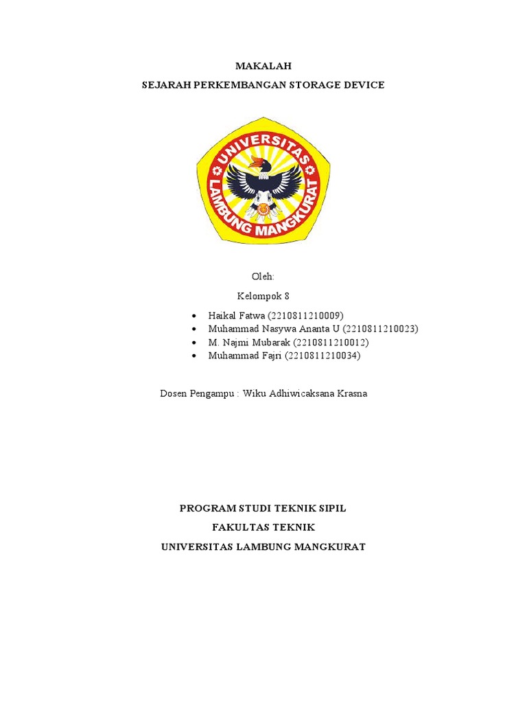 Sejarah Perangkat Penyimpanan | PDF | Seni