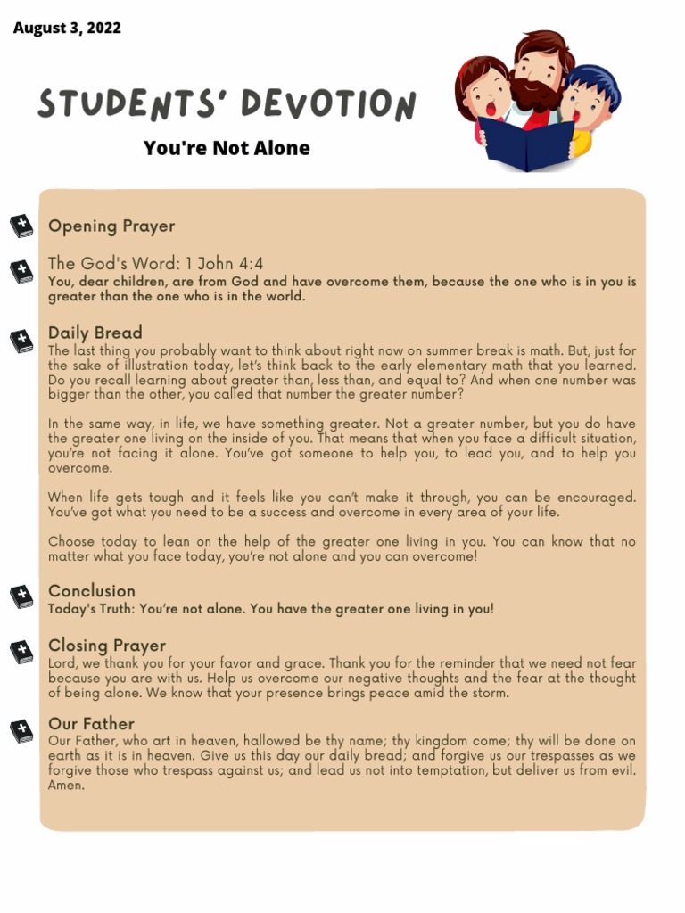 Overcoming with Faith: 1 John 4:4 Devotion | PDF | Self-Improvement