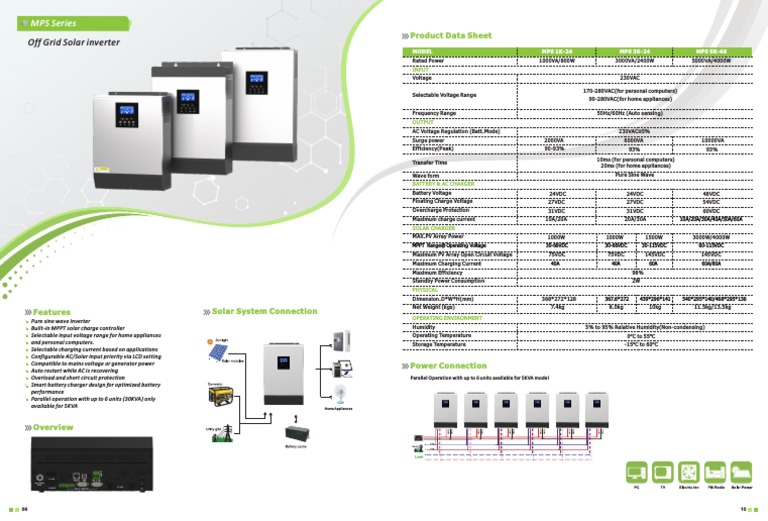 MPS Series Off-Grid Inverter Specs | PDF