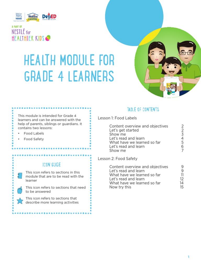 Grade 4 Food Safety and Labels Module | PDF | Foods | Foodborne Illness