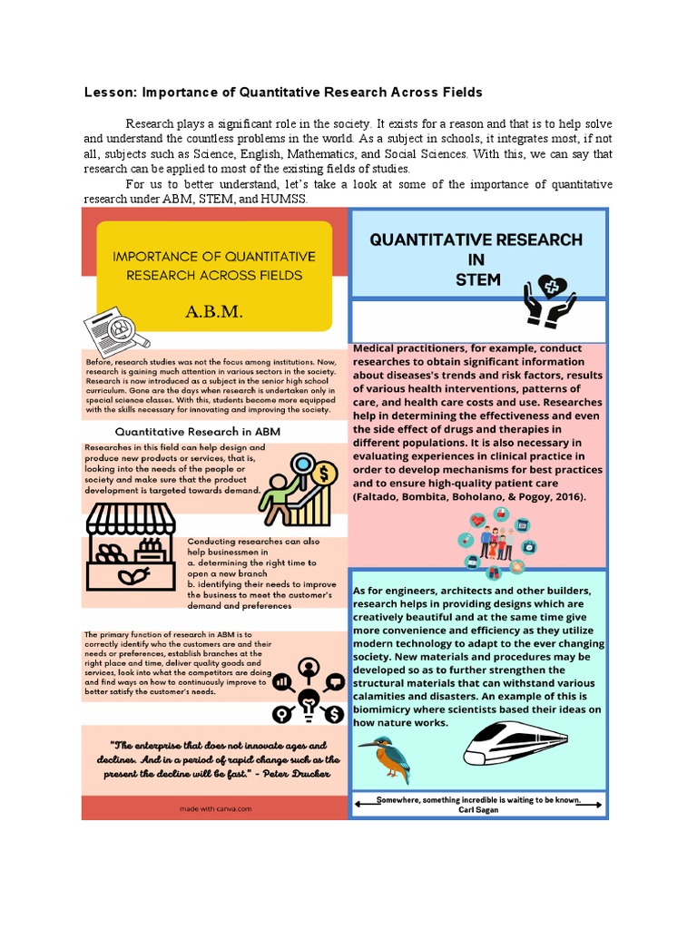 Importance of Quantitative Research Across Field | PDF | Science ...