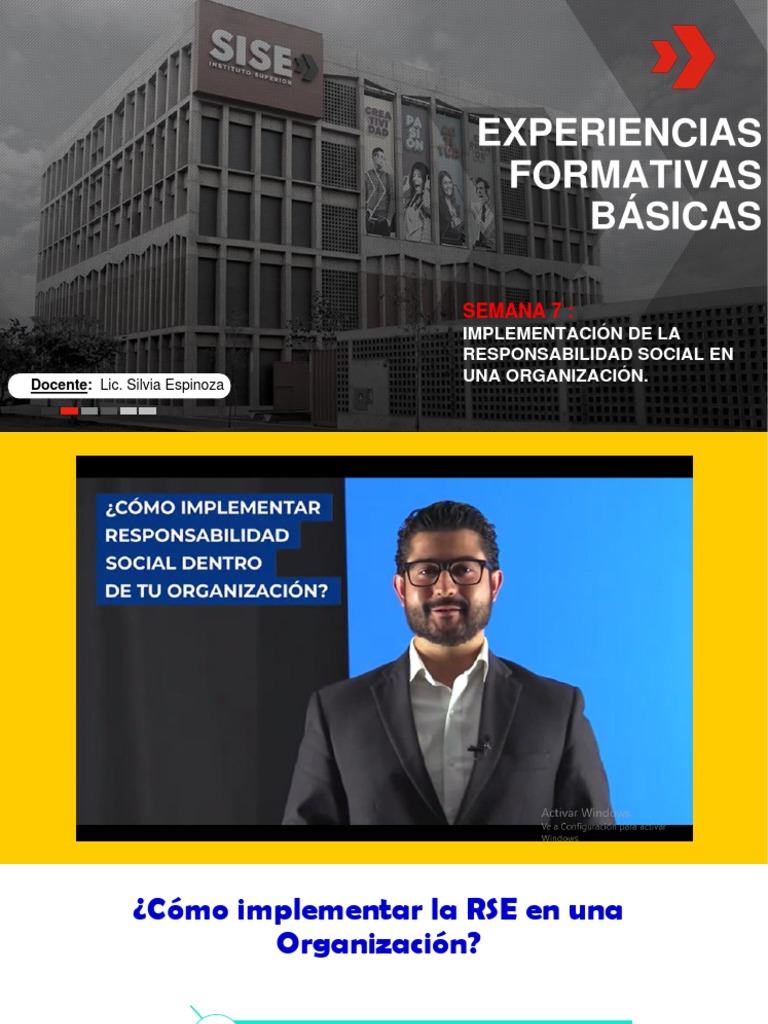 Experiencias Formativas Basicas - Semana 7 | PDF | Responsabilidad social corporativa ...