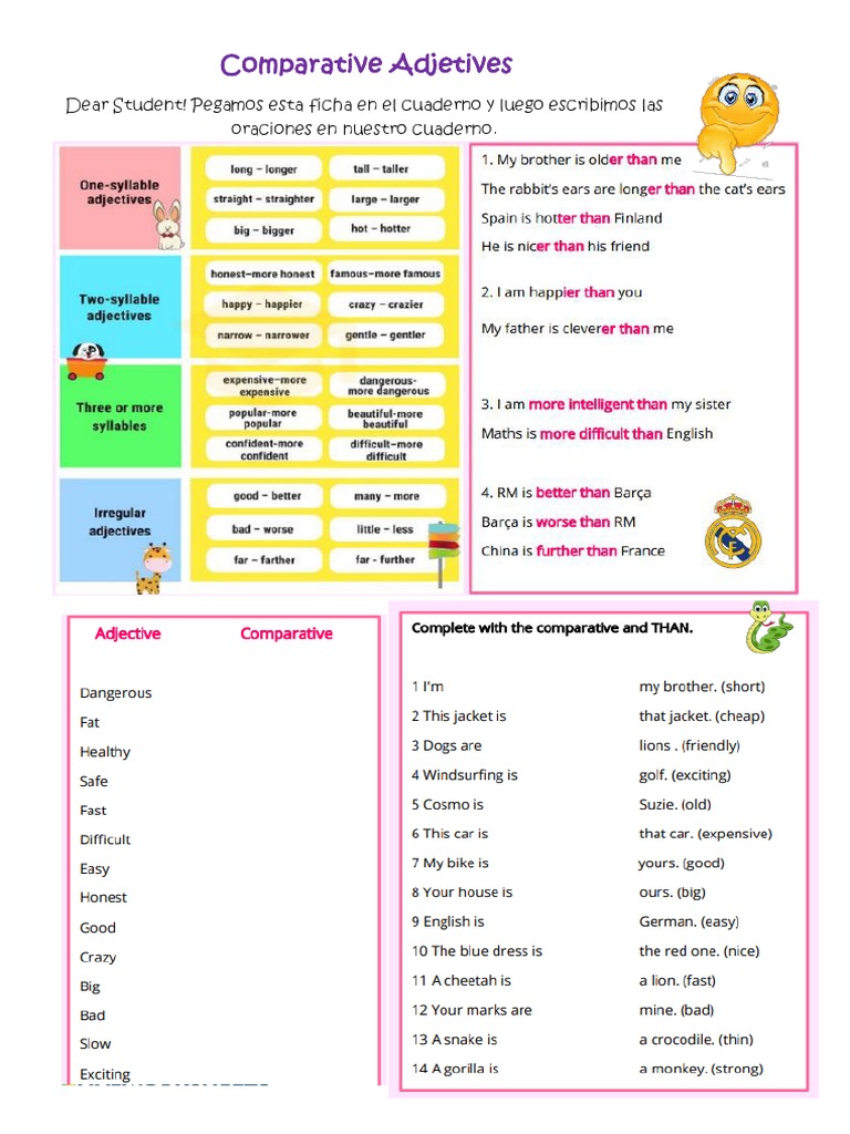 Comparative Adjetives Exercises 1 | PDF