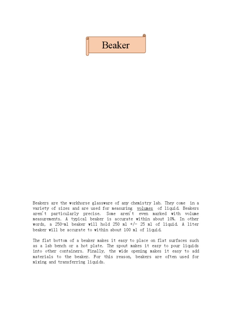 Beaker | PDF