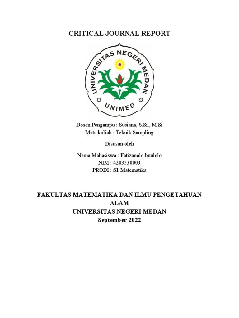 Analisis Teknik Sampling Jurnal | PDF
