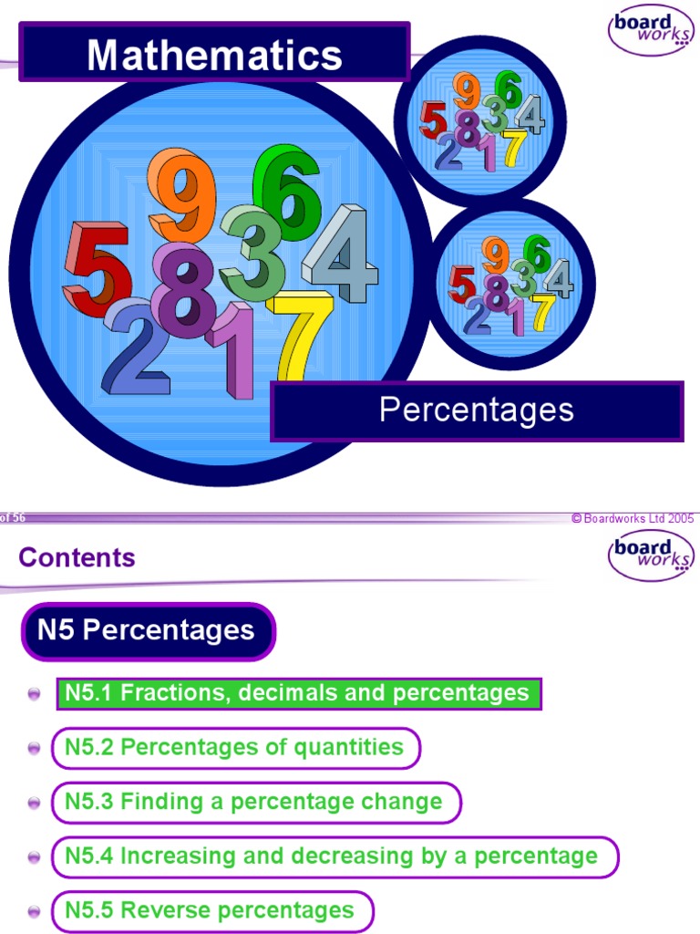 n5 Percentages | PDF | Percentage | Discounting