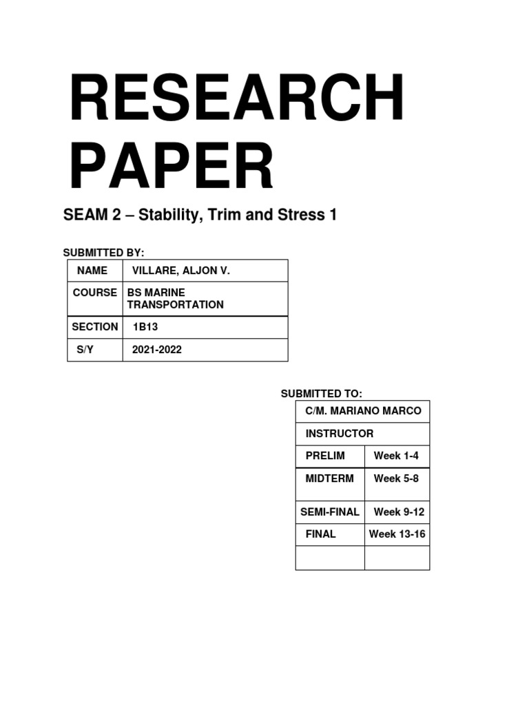 Marine Stability & Buoyancy Basics | PDF | Buoyancy | Water Transport
