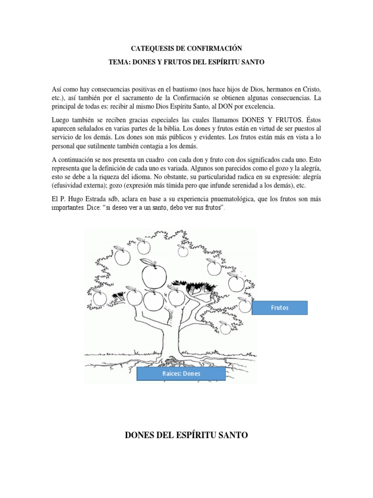 Dones y Frutos Del Espíritu Santo | PDF | Amor | espíritu Santo