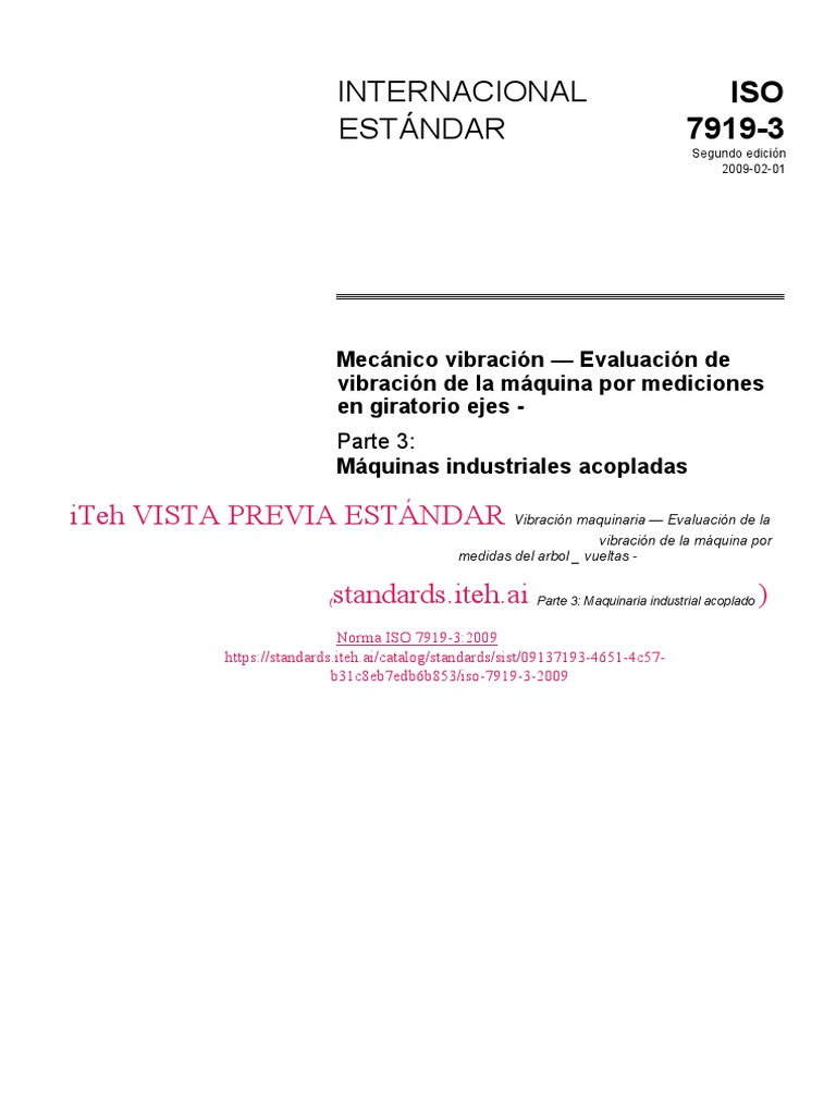 ISO-7919-3-2009 Español | PDF | Organización internacional para la estandarización | Frecuencia
