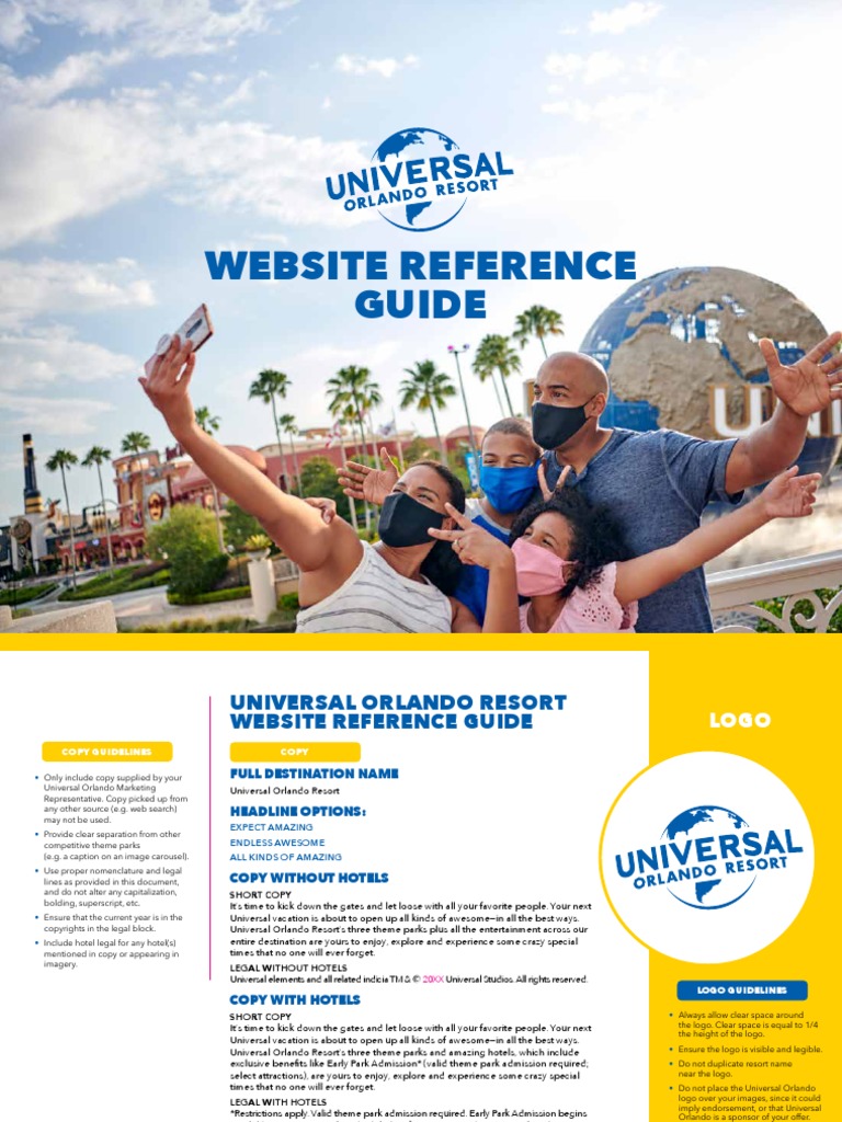 Universal Orlando Resort Website Reference Guide | PDF | Universal Orlando